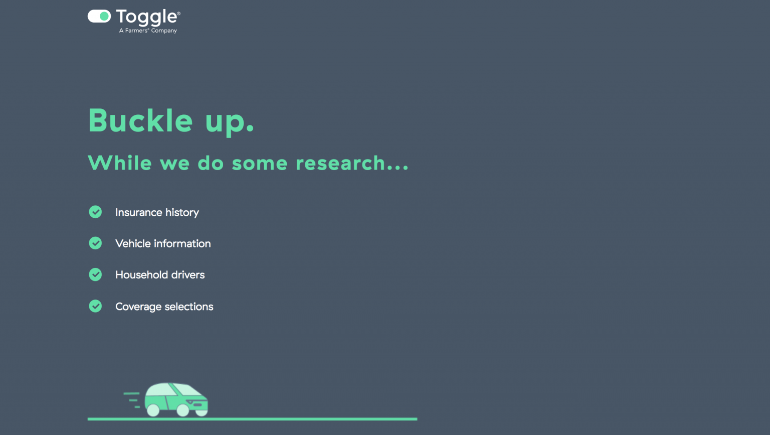 Toggle expands to auto insurance