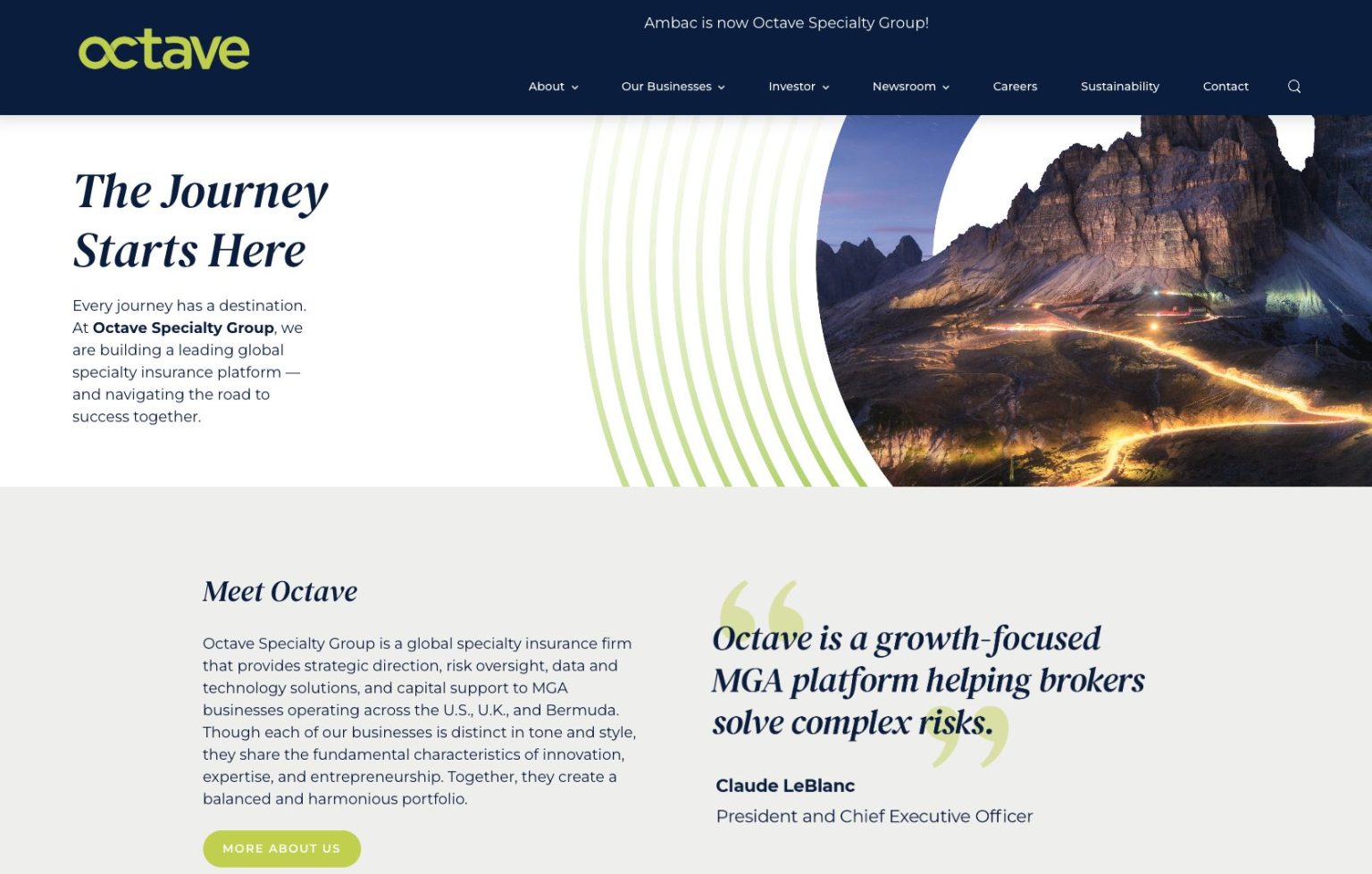 Ambac Financial Group rebrands as Octave Specialty Group