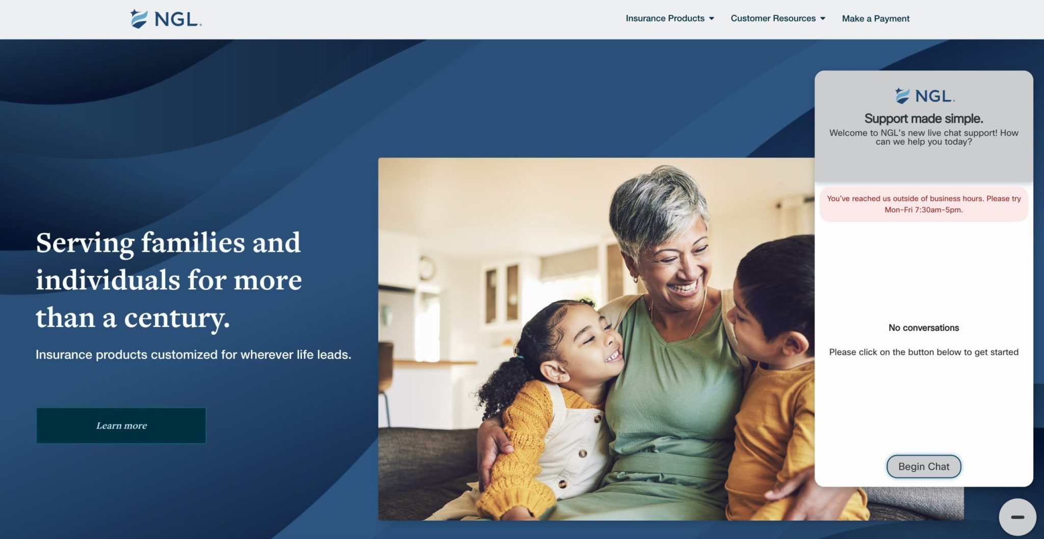 NGL adds live chat for policyholders to redesigned website